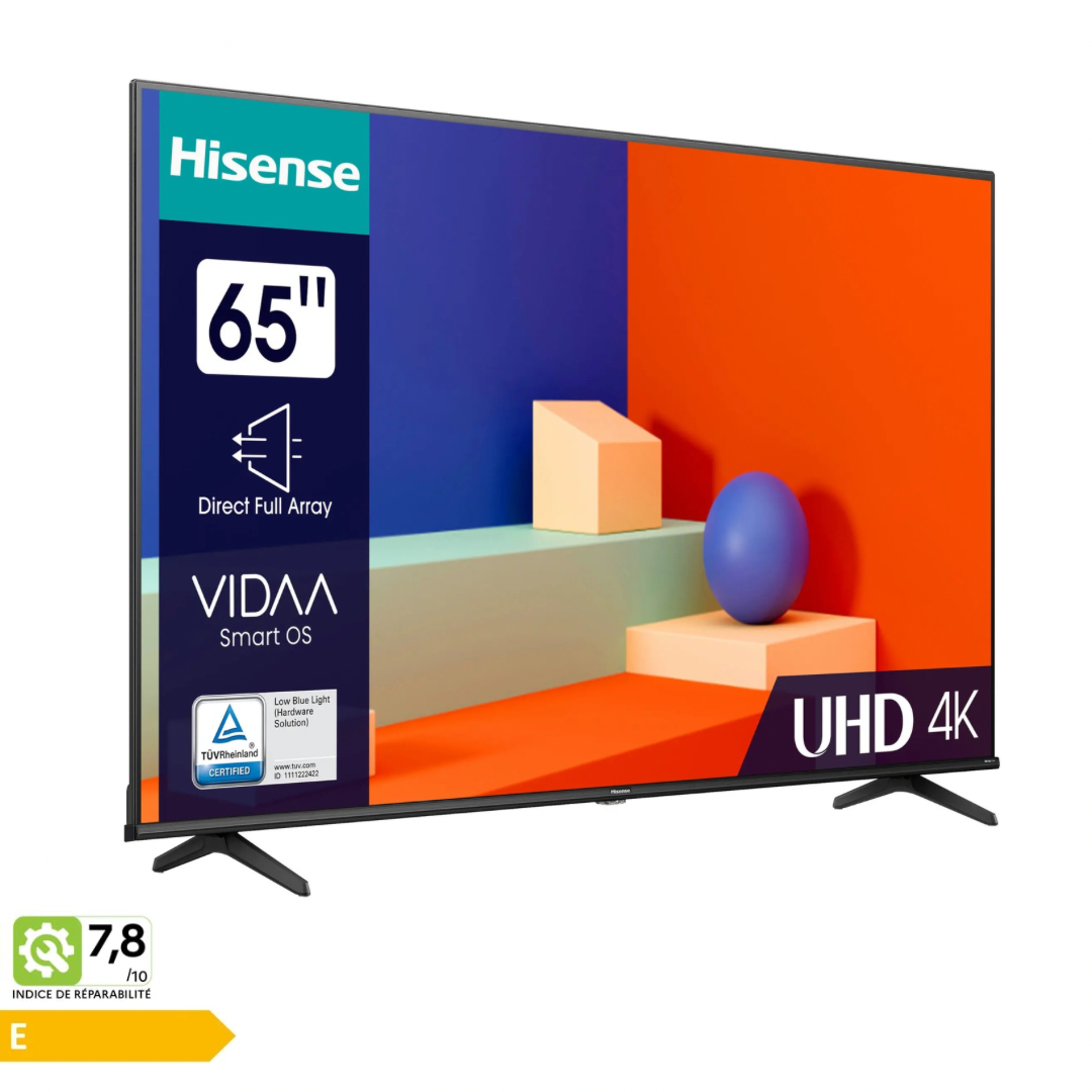 TV HISENSE LED 65" POUCES 4K UHD SMART [65A6N] – Univers Ktech